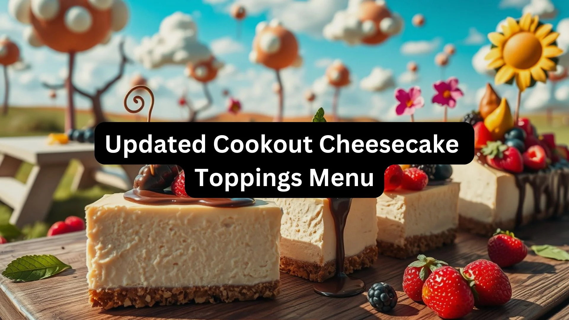 Delicious Cookout Cheesecake Toppings Menu with Prices 2024